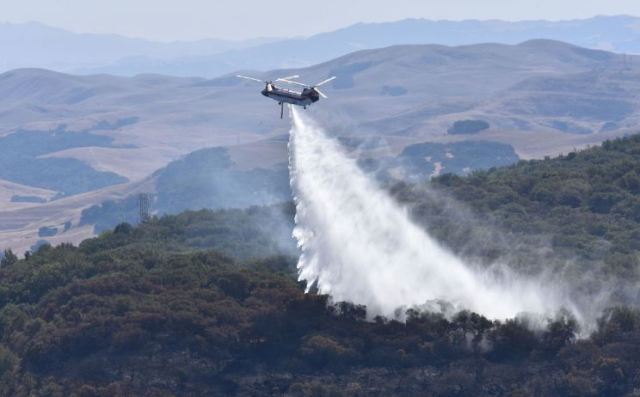 Helicopter water drop