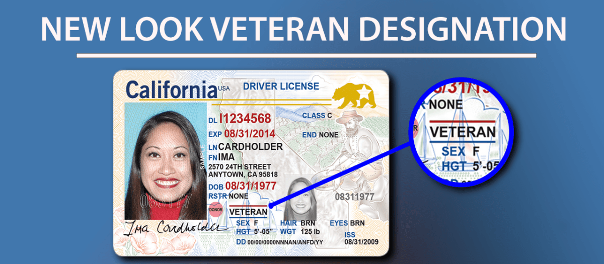 Veteran designation gets an update on new California Driver Licenses