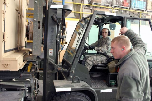 Veterans in warehouse