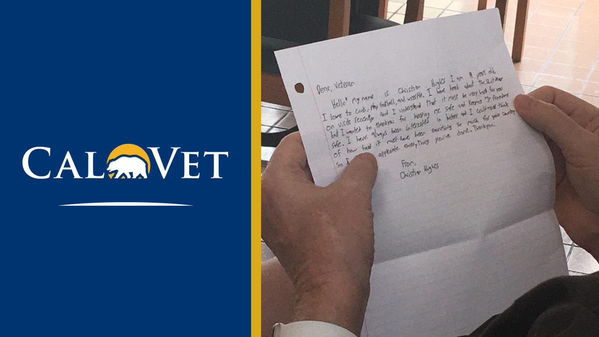 MAIL CALL GIVES EMOTIONAL BOOST TO VETERANS AT CALVET HOME IN CHULA ...