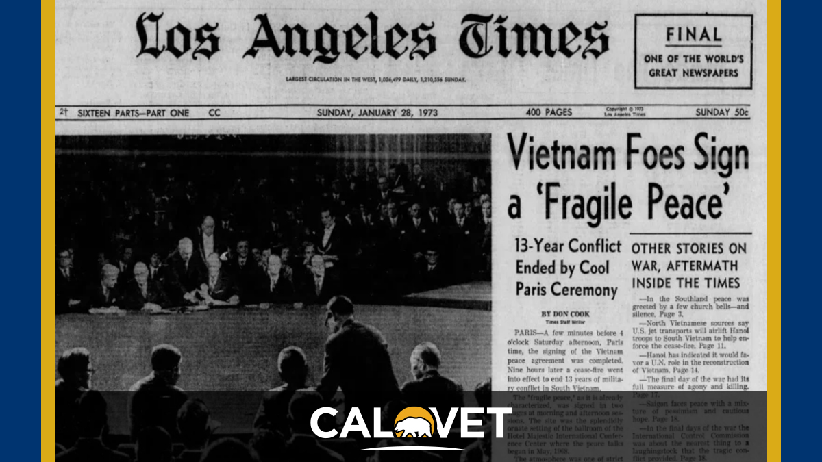 SIGNED 49 YEARS AGO TODAY, PARIS PEACE ACCORDS BEGAN THE AMERICAN EXIT ...